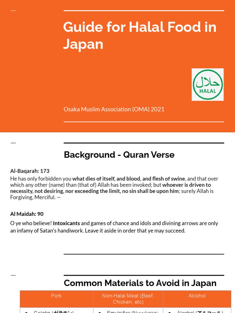 Guide For Halal Food in Japan | PDF