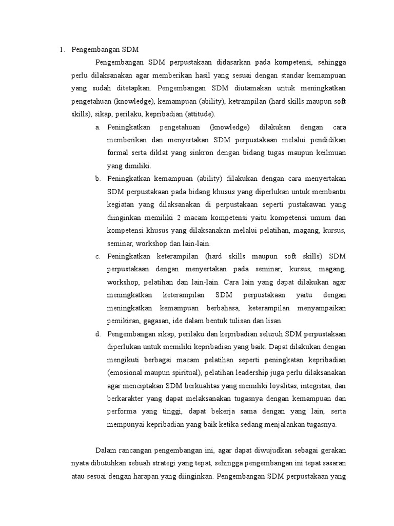 Pengembangan SDM | PDF