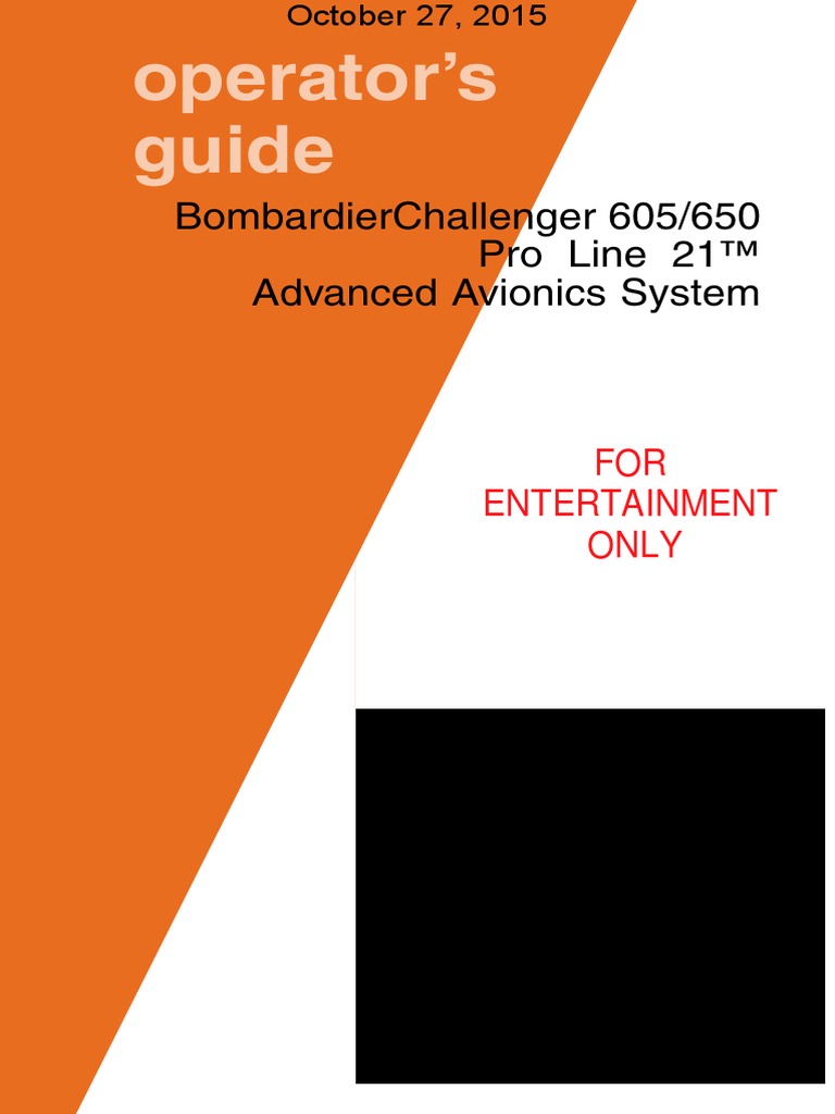 Challenger 605 - 650 Pro Line 21 Advanced Avionics System Operators ...