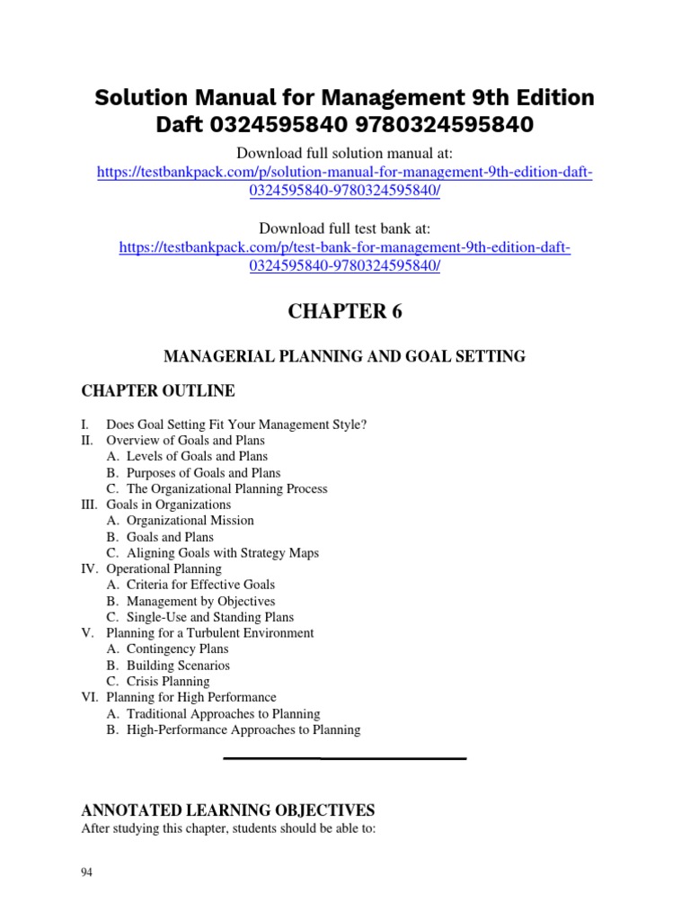 Management 9th Edition Daft Solutions Manual Download | PDF