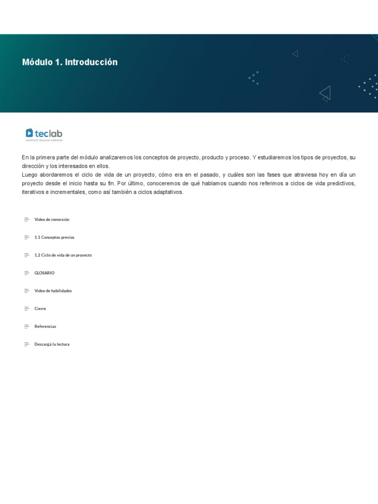 Módulo 1. Introducción | PDF