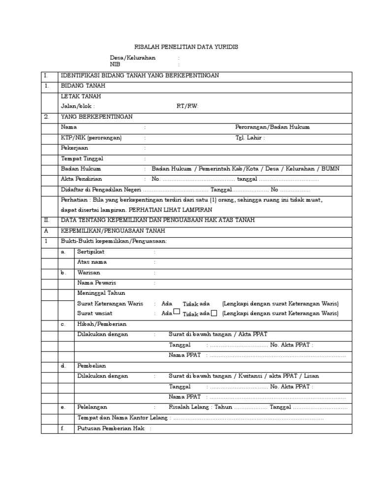 Risalah Penelitian Data Yuridis | PDF
