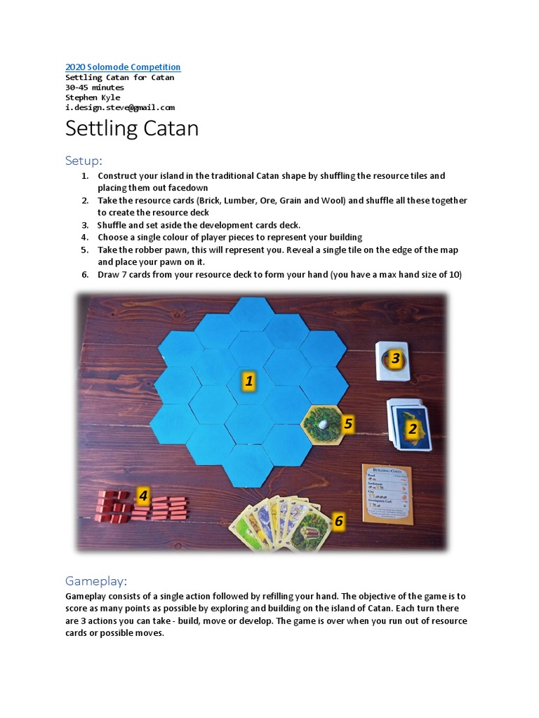 Settling Catan - Catan Solomode | PDF