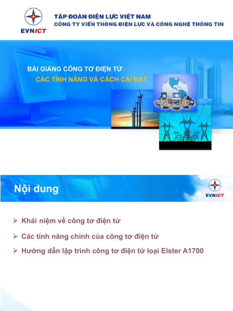 Bài giảng công tơ điện tử_EVNICT | PDF