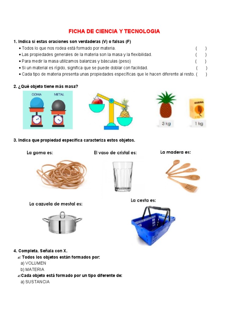Ficha de Ciencia y Tecnologia | PDF