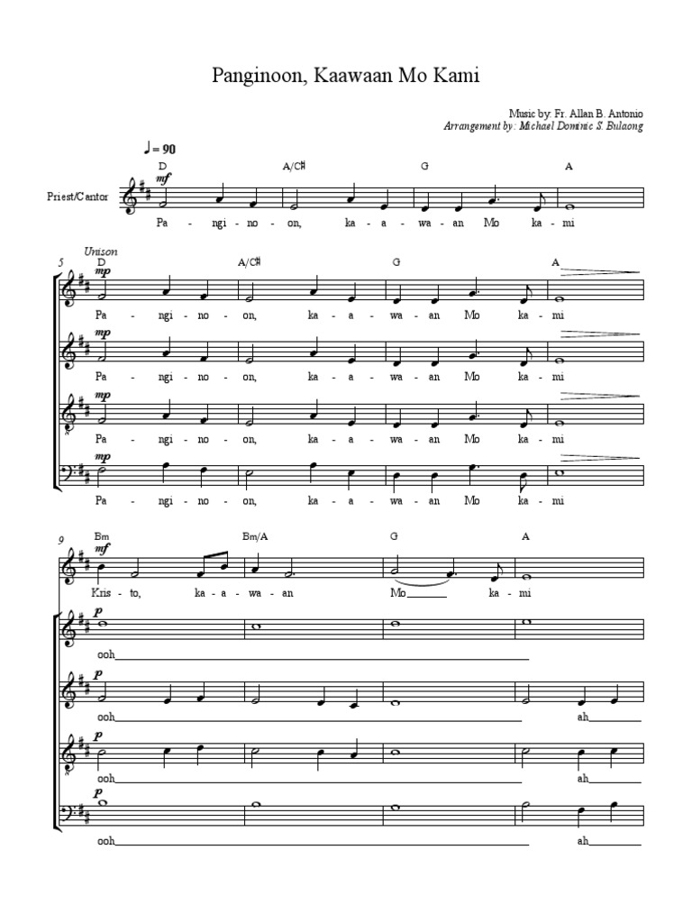 Panginoon Kaawaan Mo Kami (Antonio) | PDF