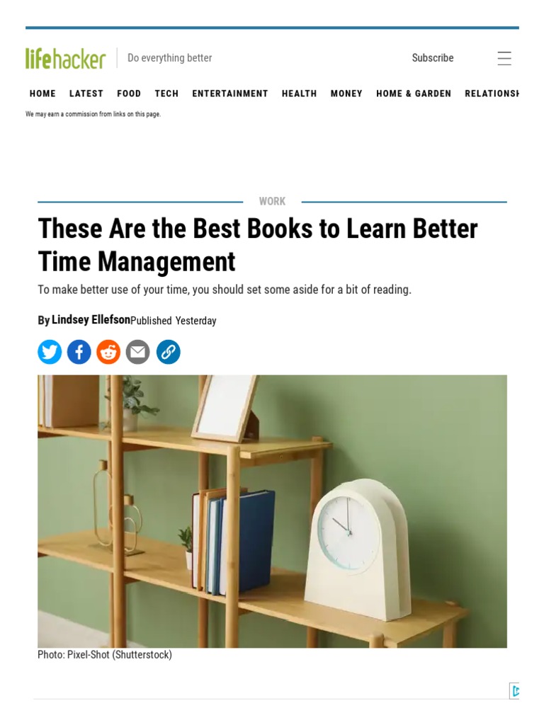 These Are The Best Books To Learn Better Time Management | PDF