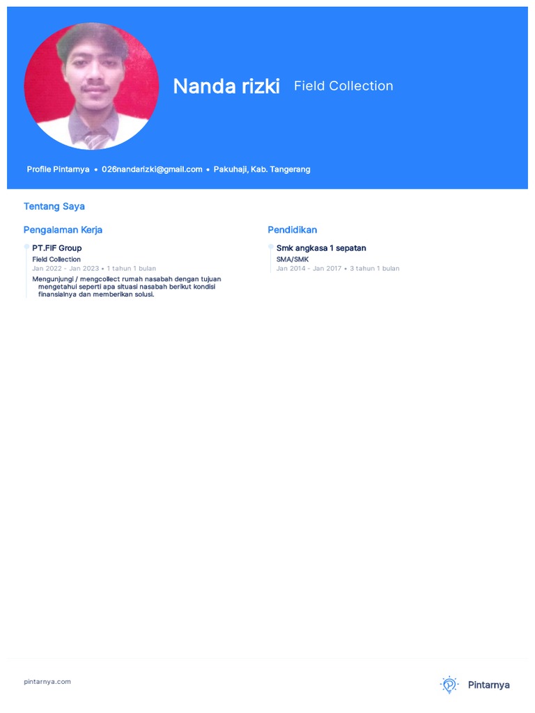 Nanda Rizki CV Pintar | PDF
