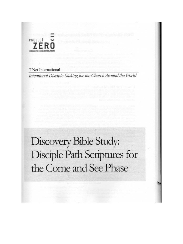 Discovery Bible Study (DBS) Material | PDF