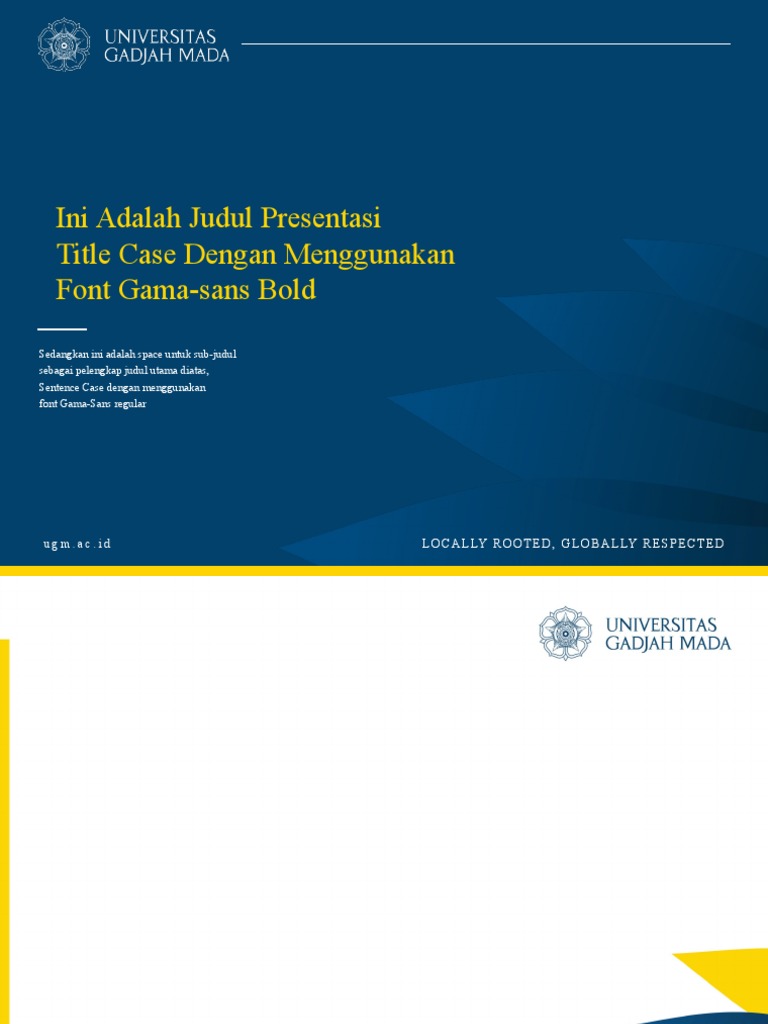 (NEW) Template Presentasi UGM 1 | PDF