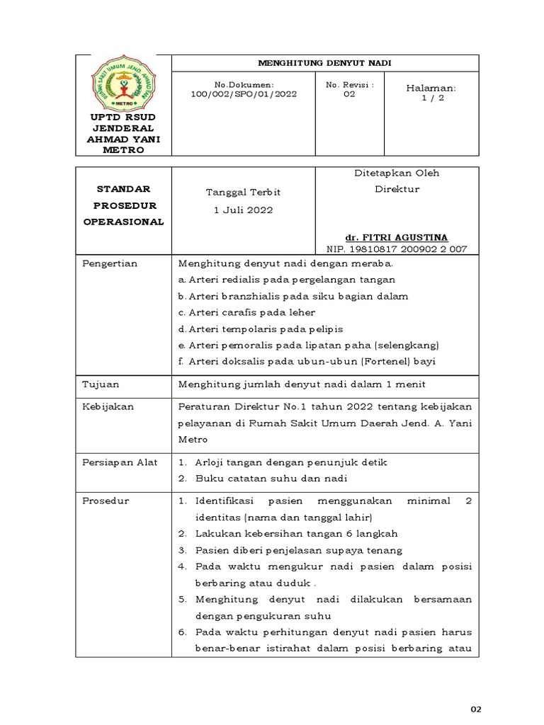 2.spo Menghitung Denyut Nadi | PDF | Sains & Matematika
