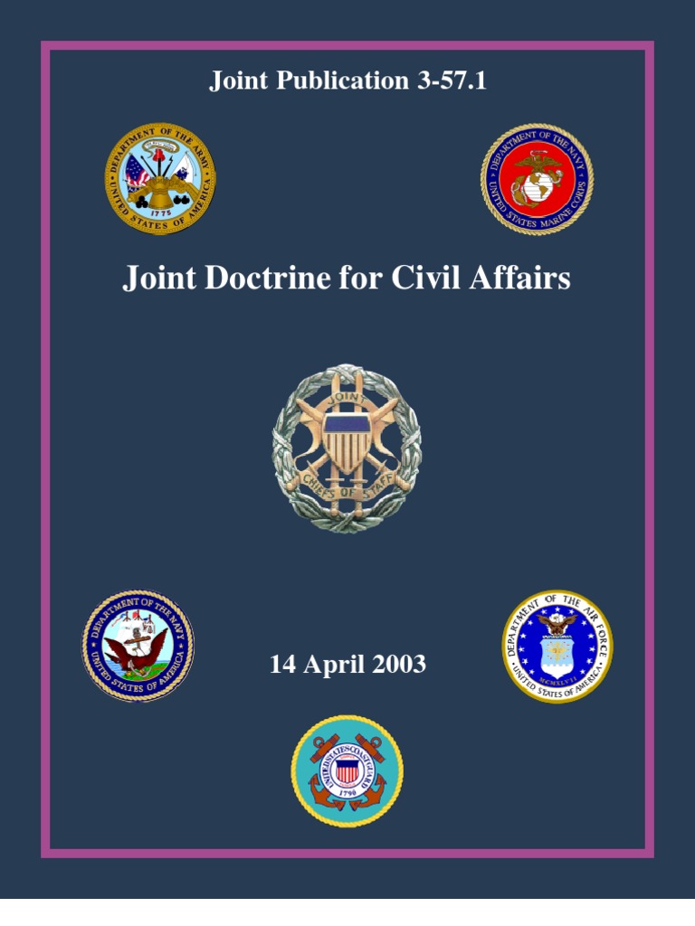 Joint Publication 3-57.1 Joint Doctrine For Civil Affairs | PDF | Staff ...