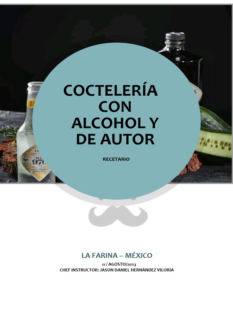 Recetario DE COCTELERÌA CON ALCOHOL Y DE AUTOR JASON 2 | PDF | Cocina ...