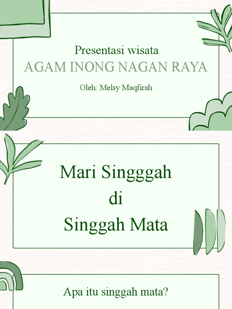 Ppt Wisata Melsy Maqfirah | PDF