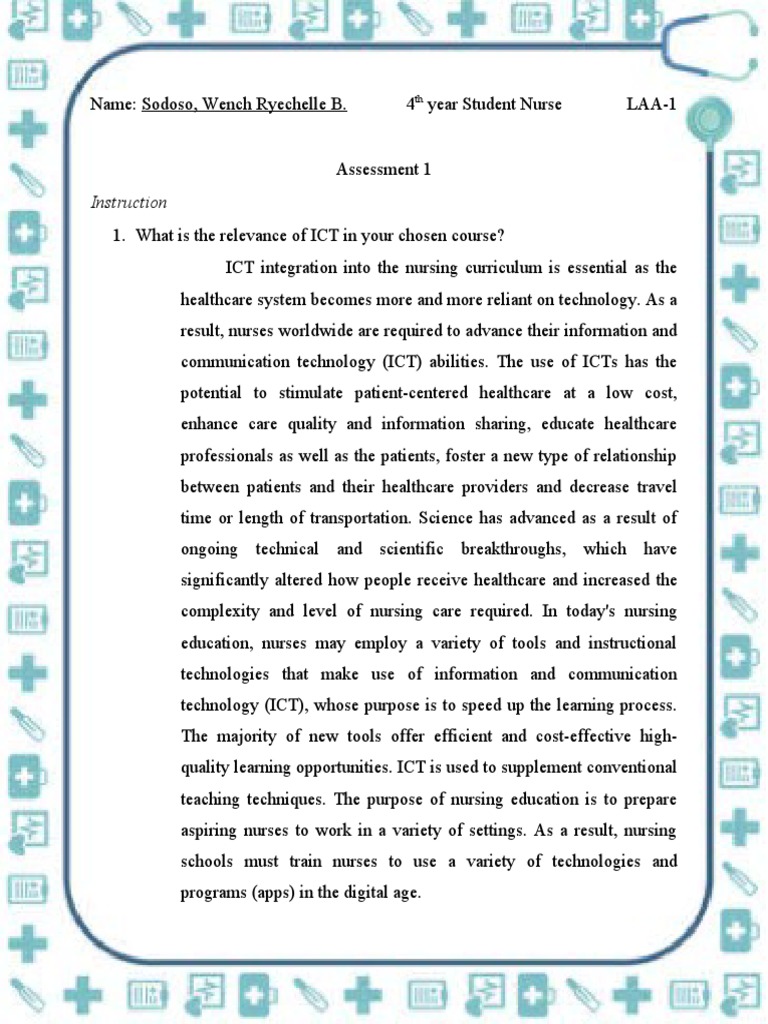 Sodoso - Assessment 1 - GEC124 - LAA1 | PDF | Information And ...