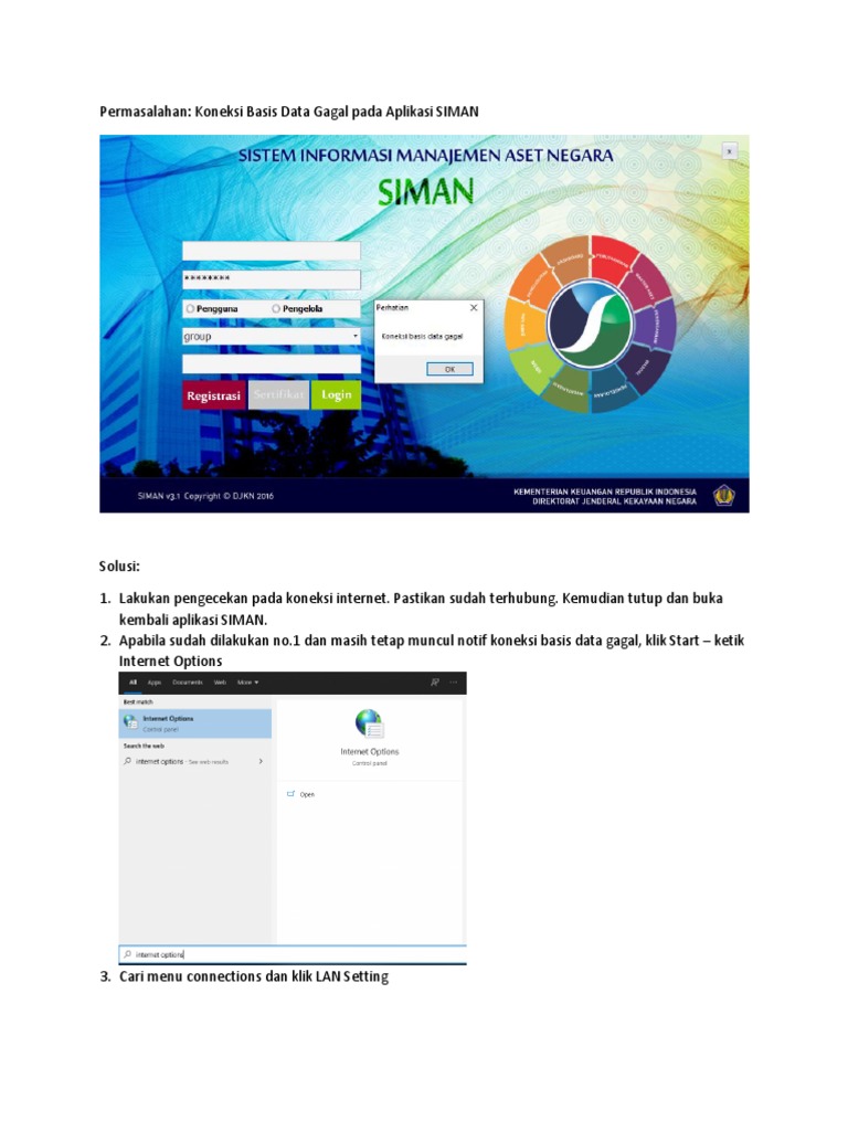Atasi Koneksi Basis Data Gagal Pada SIMAN | PDF | Komputer