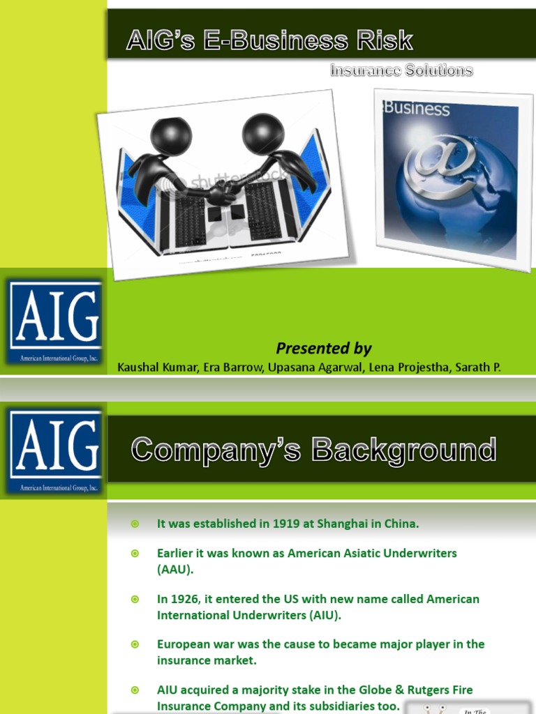AIG's E-Business Risk | PDF | Electronic Business | American ...