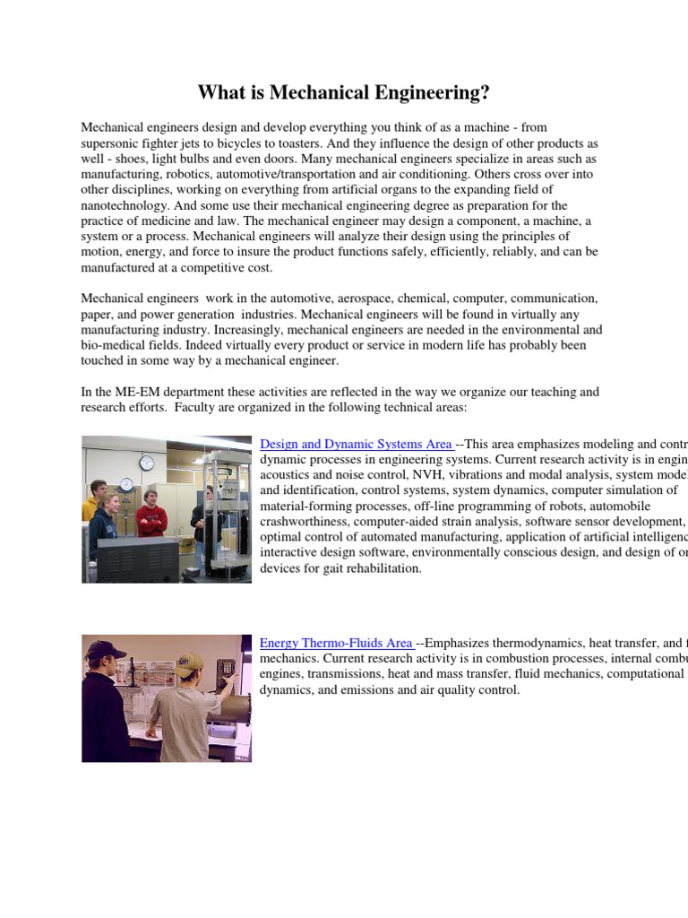 Mechanical Engineering 1 | PDF | Mechanical Engineering | Machines