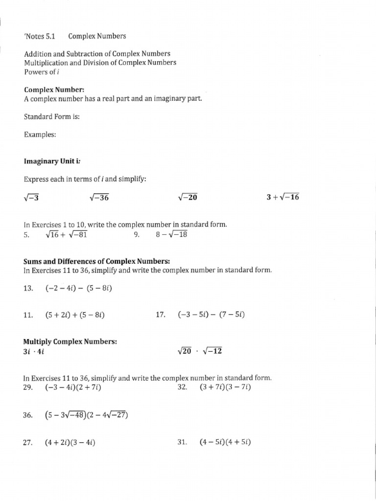 Notes And Key 5 1 Pdf