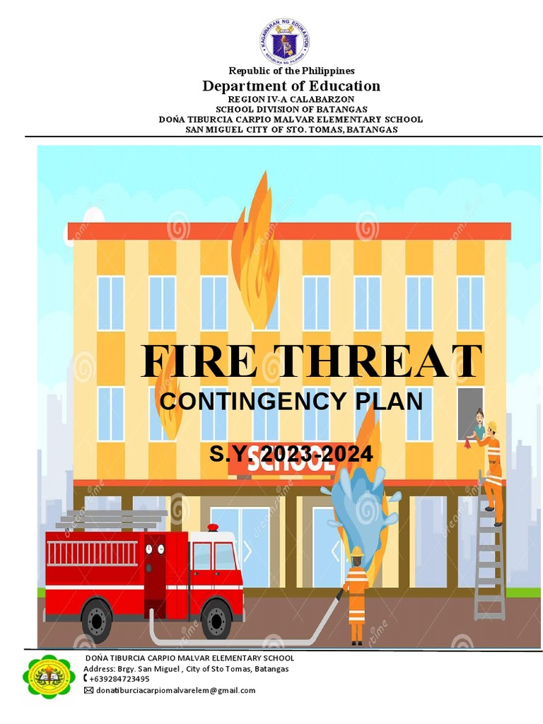 Contingency Plan For Fire 2022 - 2023 | PDF
