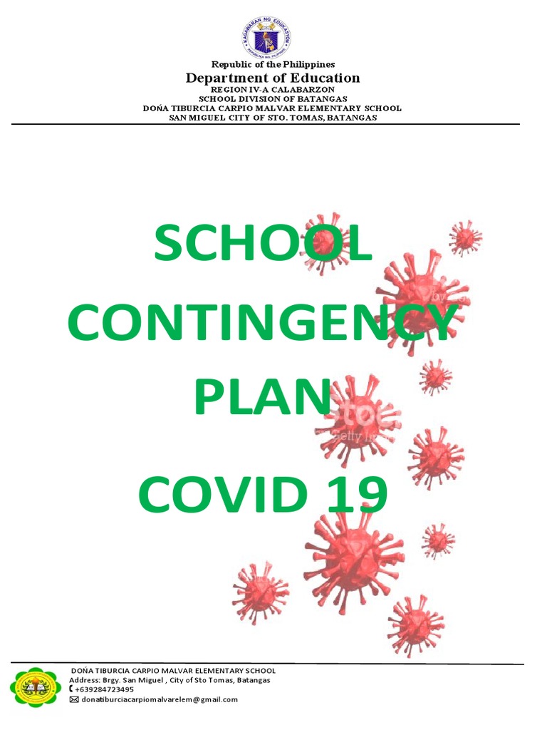 Contingency Plan For Covid 19 | PDF