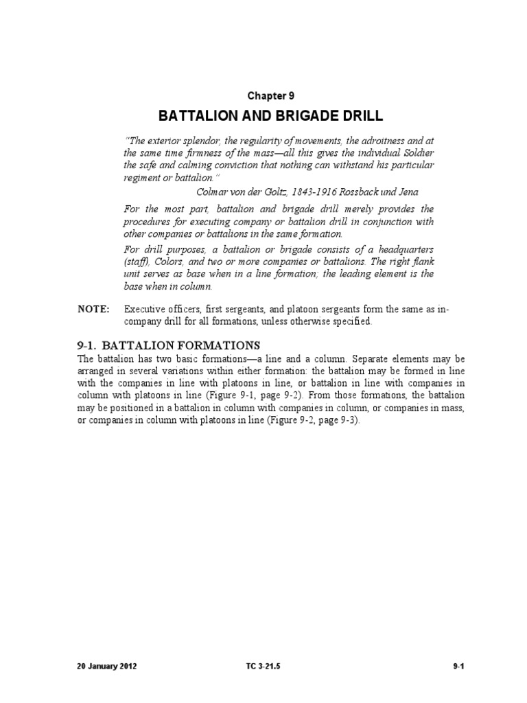 Battalion and Brigade Formation and Command | Download Free PDF ...