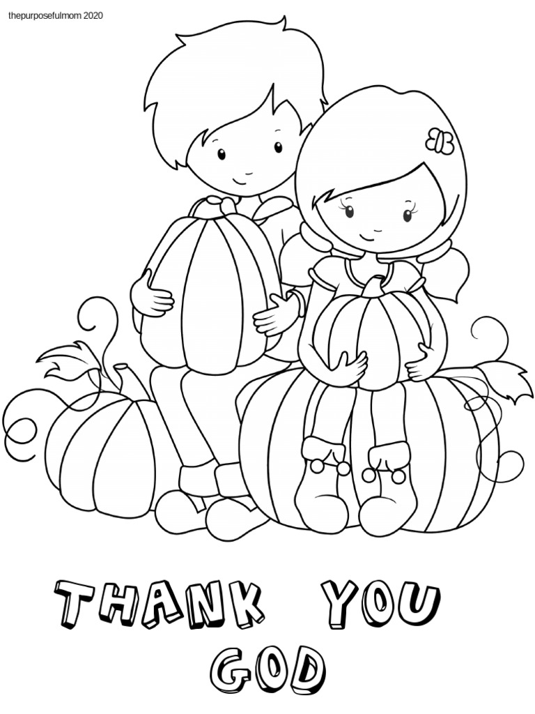 Thank You God Coloring Page | PDF