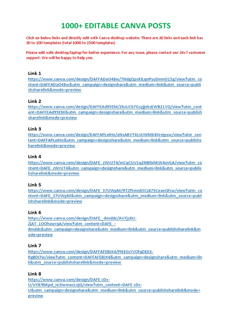 1000 Canva Post New Bundle | PDF