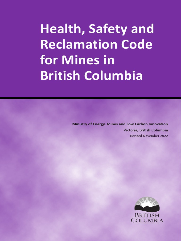 BC Mines Safety & Reclamation Code | PDF | Occupational Safety And ...