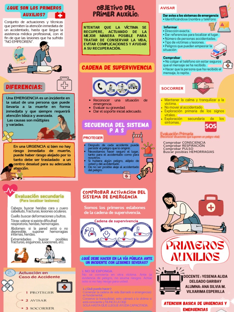 Primeros Auxilios Triptico | PDF | Primeros auxilios | Enfermedades y trastornos humanos