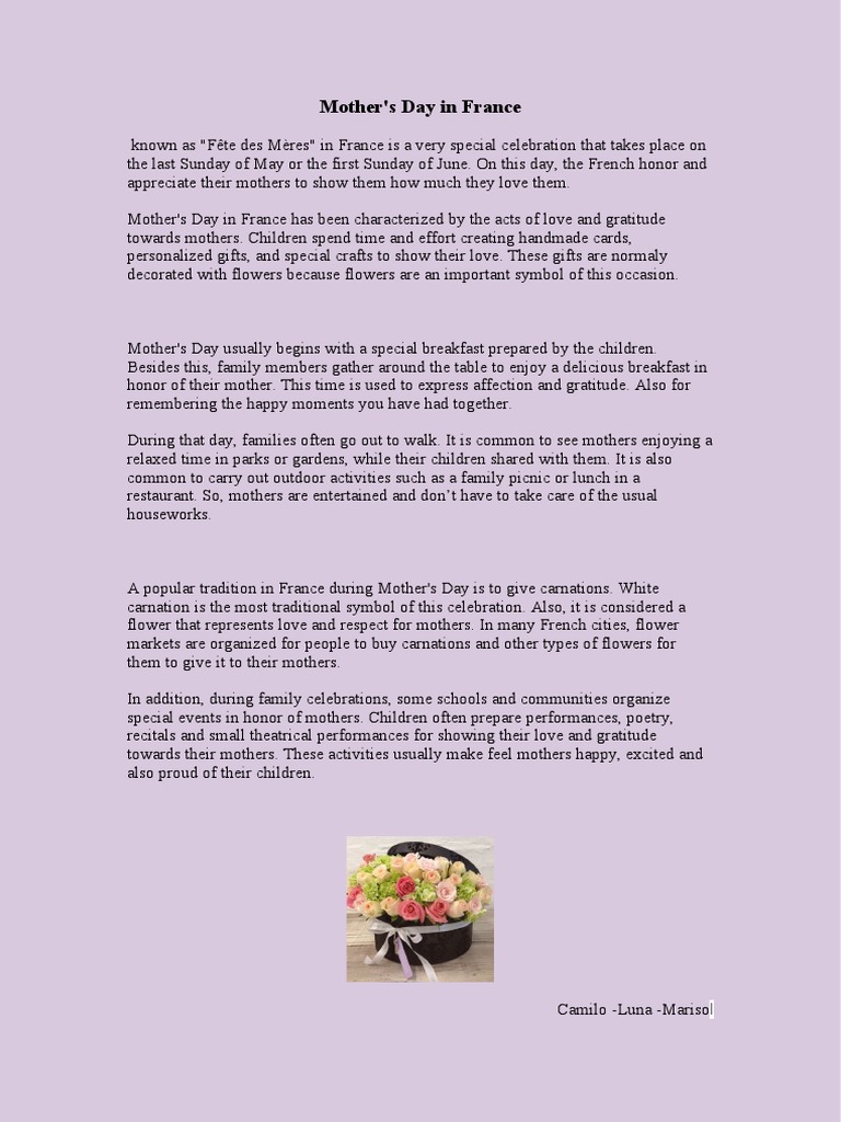 El Día de La Madre Un Día Muy Especial en El Calen | PDF