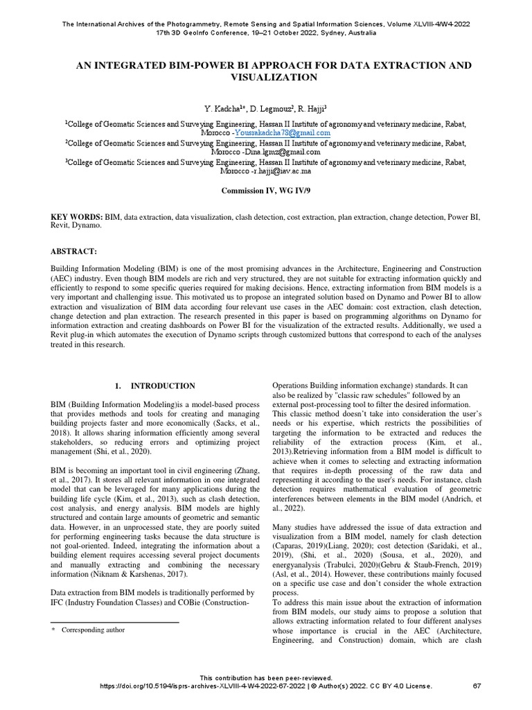 An Integrated Bim-Power Bi Approach For Data Extra | PDF An Integrated Bim-Power Bi Approach For Data Extra | PDF