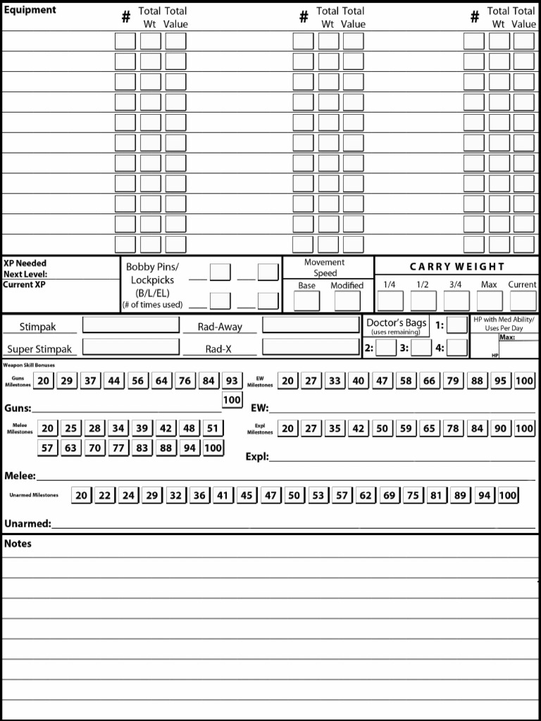 2 Back of Char Sheet | PDF
