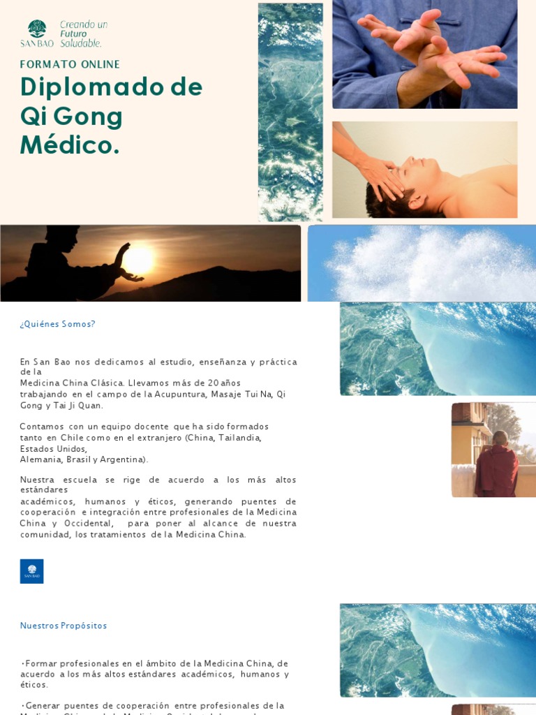 22 Marzo PDF Informativo de Qi Gong Formato Online 8 Meses | PDF | medicina tradicional china | Qi