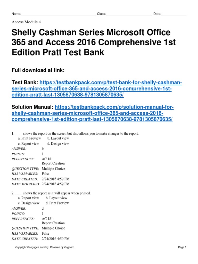 Shelly Cashman Series Microsoft Office 365 and Access 2016 ...