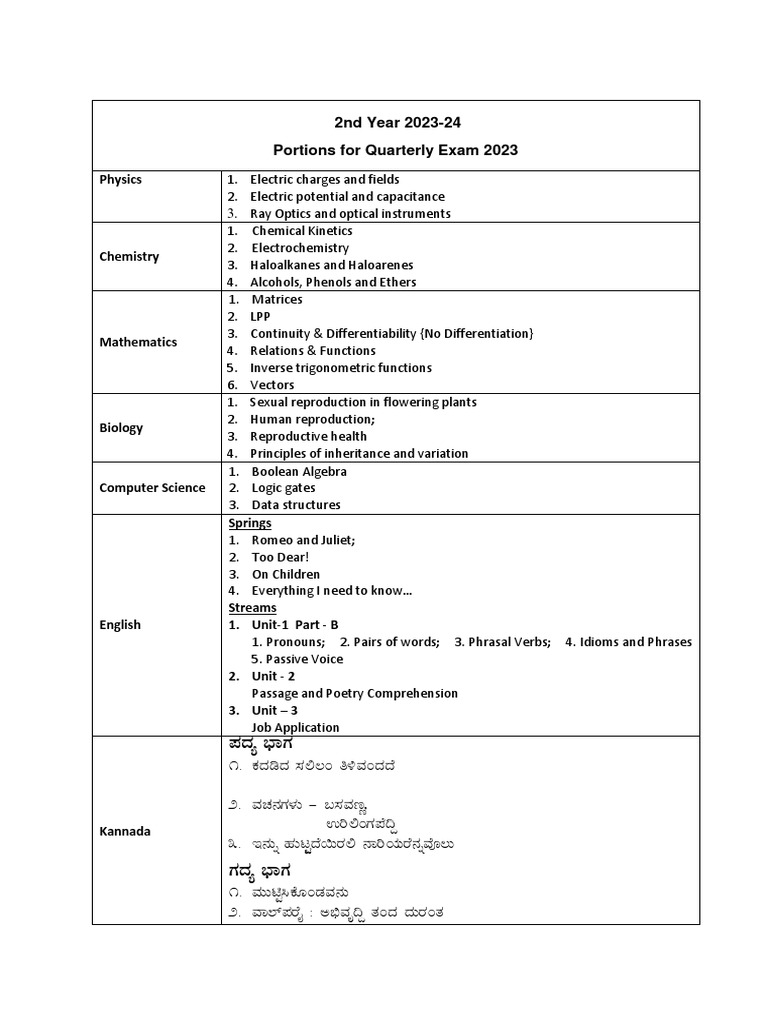 Quarterly Exam-Portions - 2nd Year 23-24 - All | PDF | Linguistics | Grammar