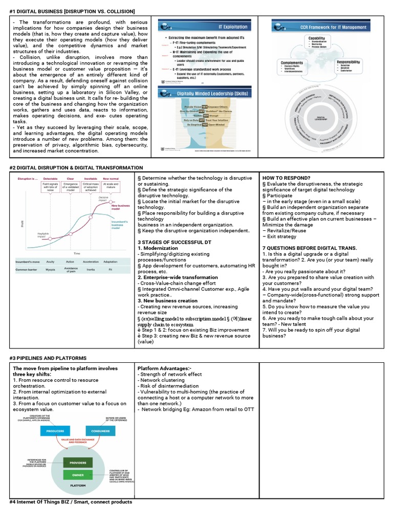 IT Cheat Sheet | PDF | Disruptive Innovation | Business Model