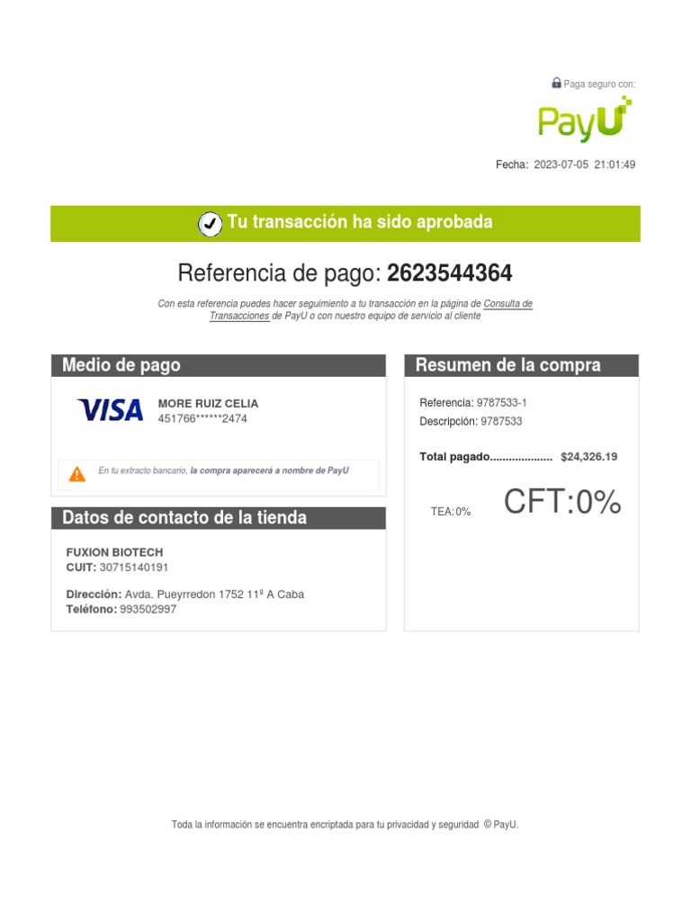 Comprobante De Pago Pdf