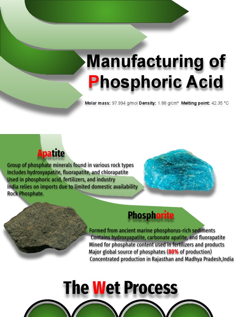 Manufacturing of Phosphoric Acid | PDF