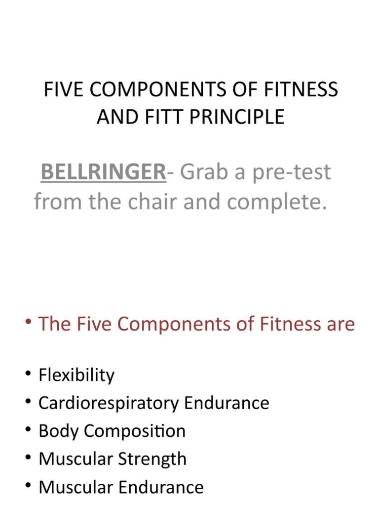 7thgrade - Five Components of Fitness and Fitt Principle | PDF
