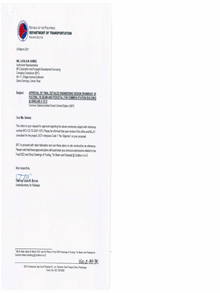 UGCS-21-393-BFC - Approval of Final DEtailed Engineering Design ...