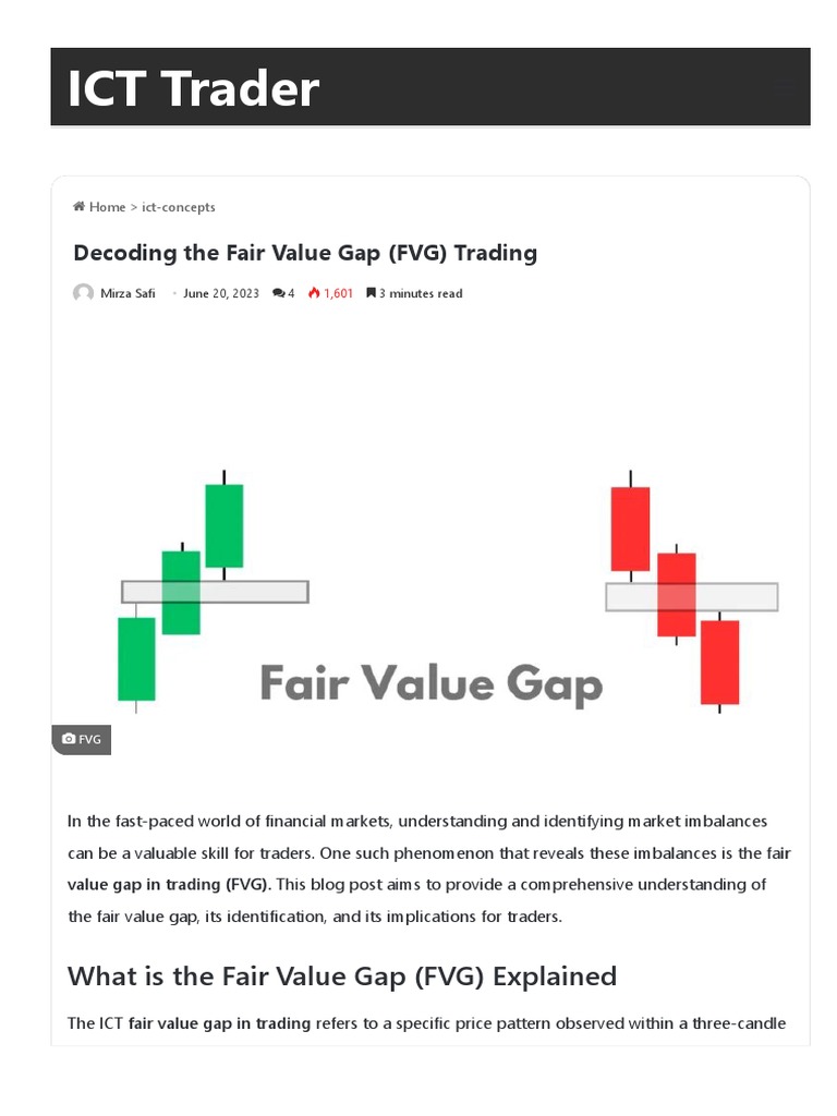 ICT Fair Value Gap Trading | PDF