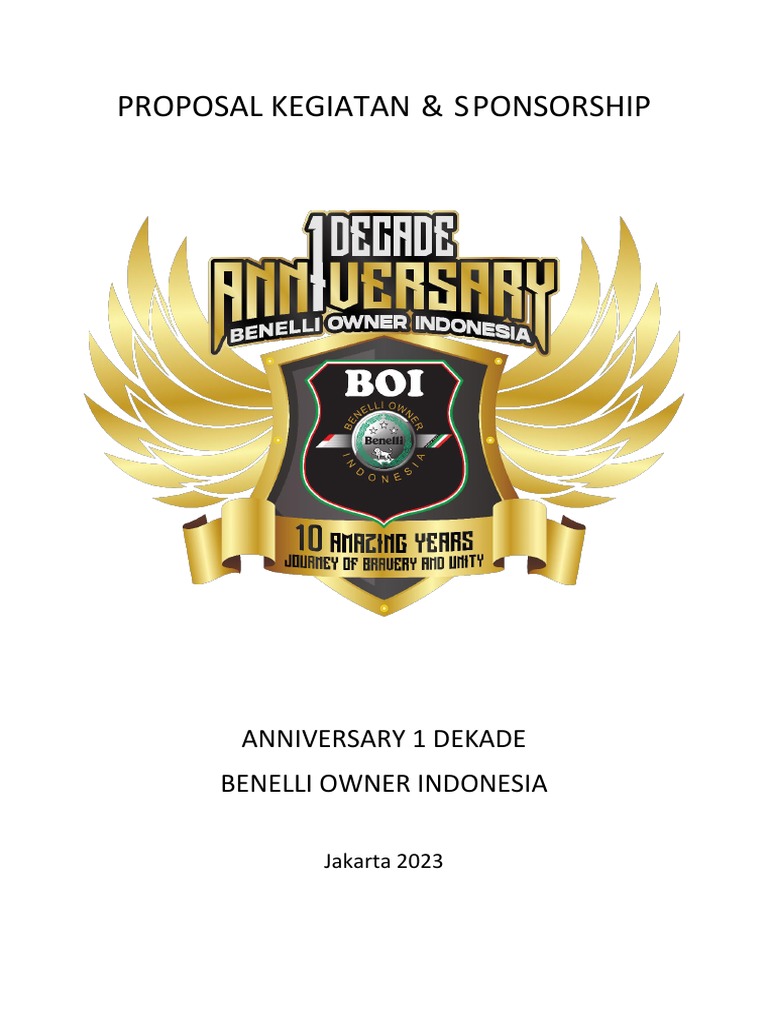Proposal Anniversary 1 Dekade BOI | PDF | Ilmu Sosial