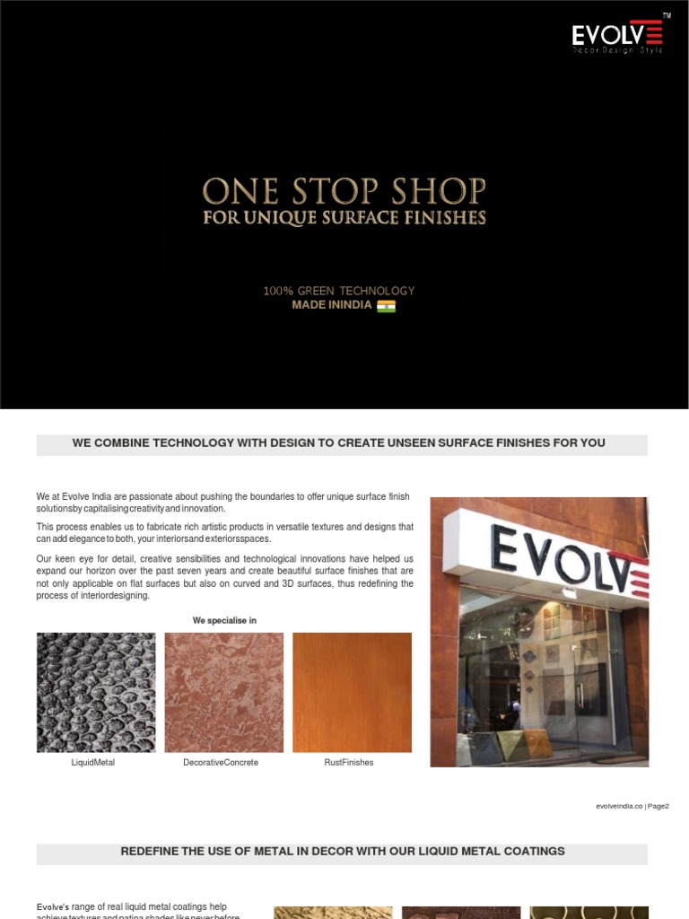 Evolve India Company Profile - 2022 | PDF | Home & Garden | Art