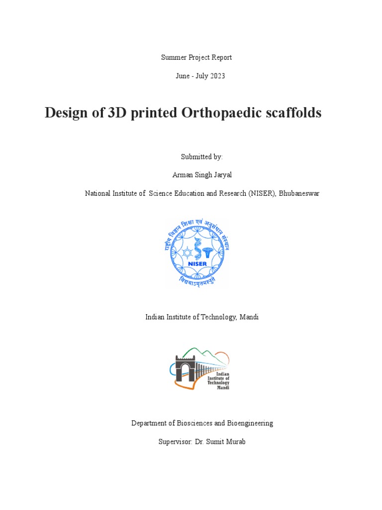 Summer Internship Report | PDF