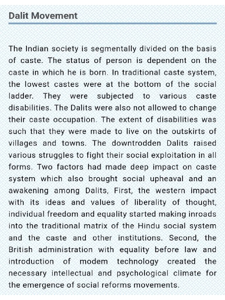 Dalit Movement | PDF
