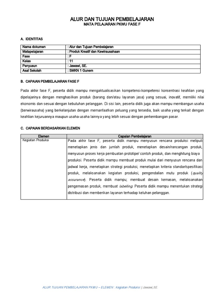 ATP MAPEL PKK Kls XI | PDF