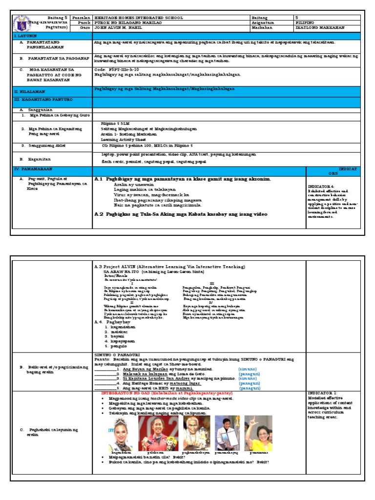 DLP in Filipino 5 | PDF | Career & Growth