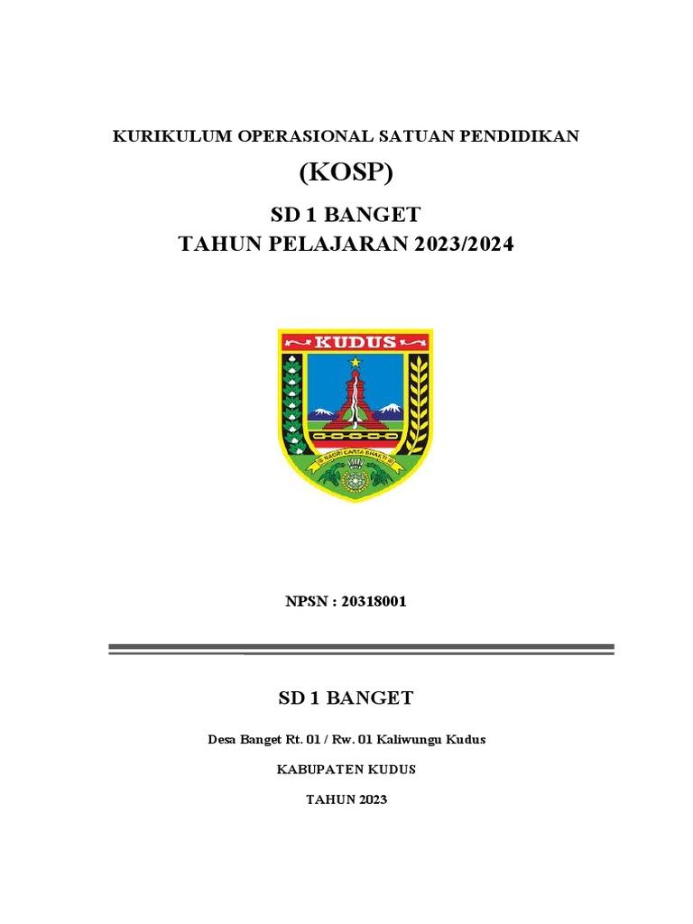 KOSP SD - 2023 - 2024 - Revisi | PDF