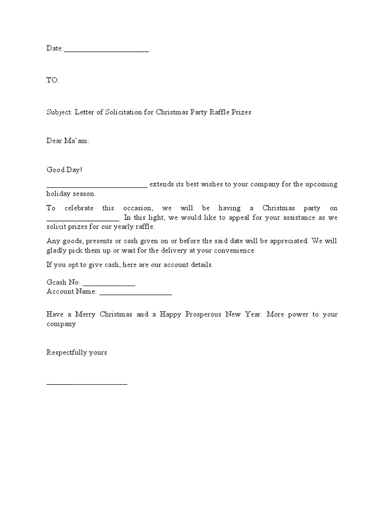 Solicitation Christmas Party | PDF